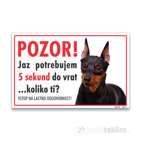 NEMŠKI PINČ - Pasje tablice